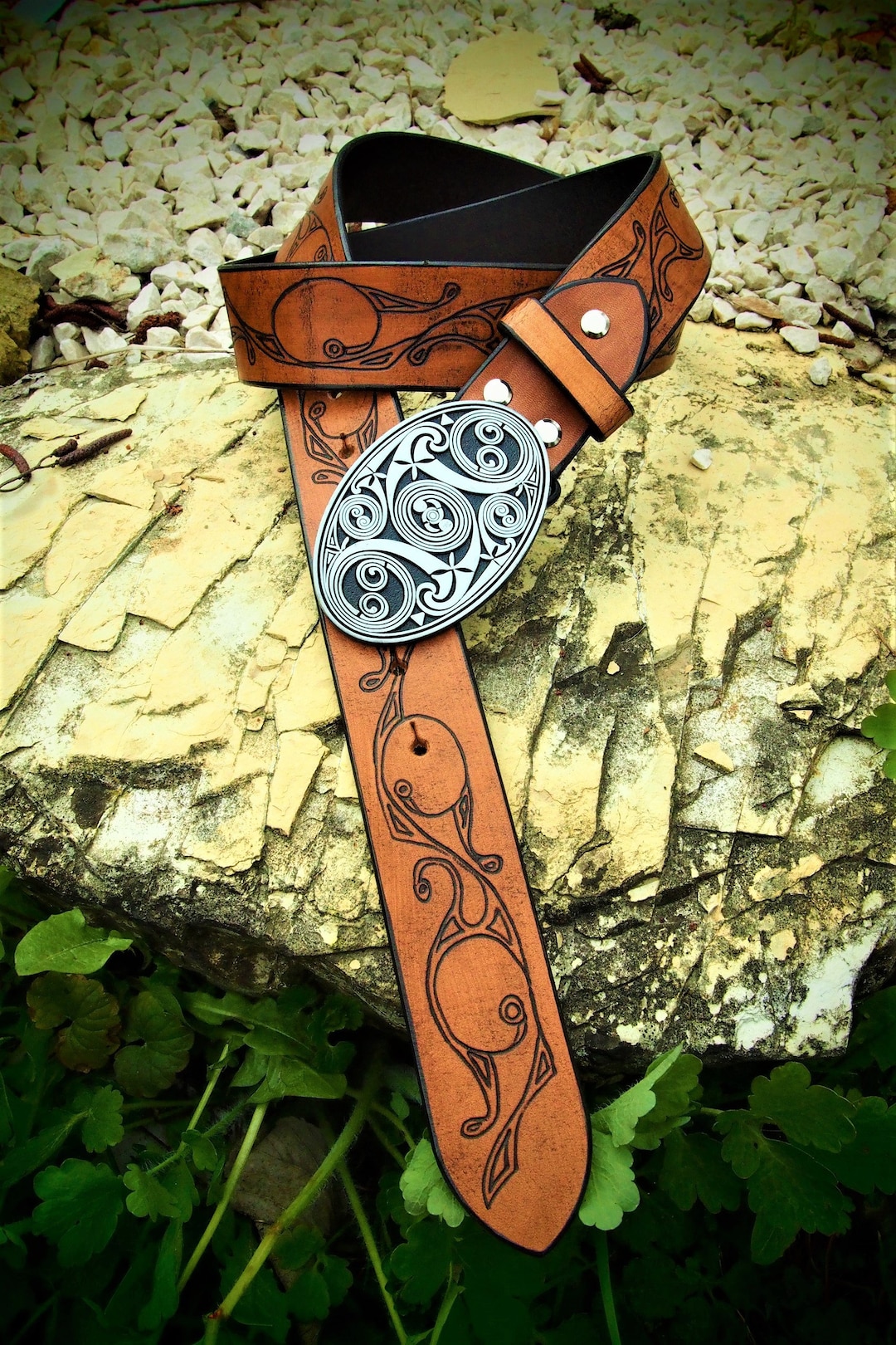 Pictish Warrior Belt, Celtic Spiral Belt, Gaelic Belt, Kelten Belt ...