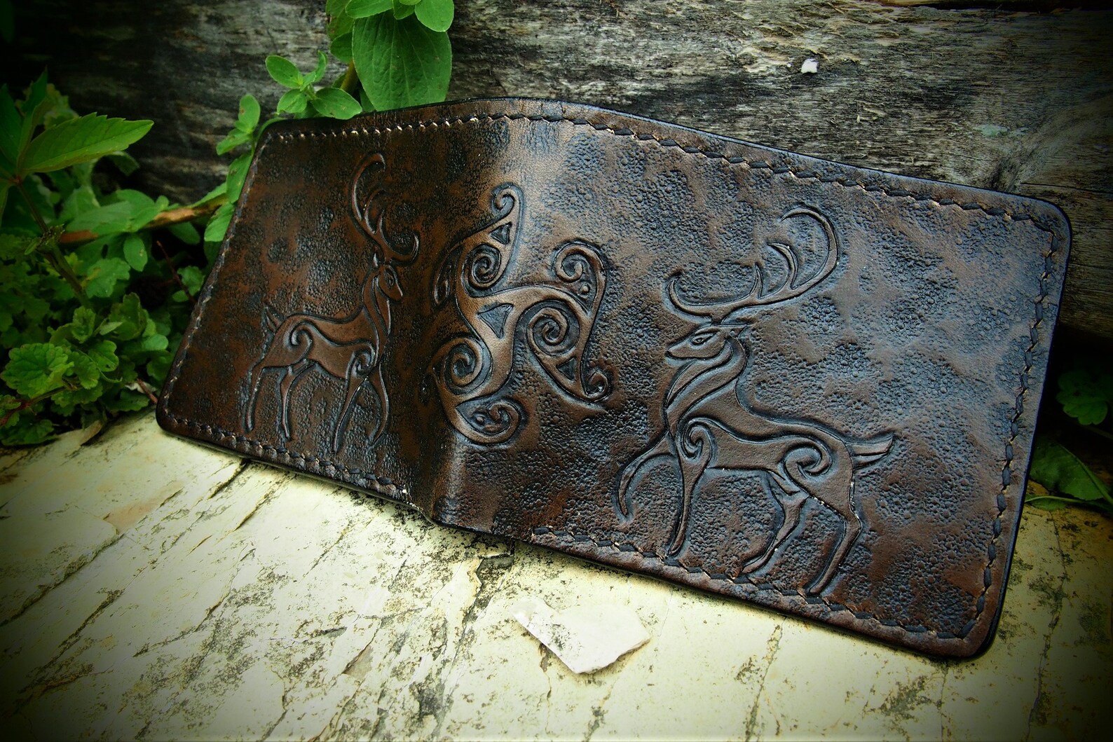 Celtic Animal Wallet Viking Wallet Celtic Wallet Pictish - Etsy