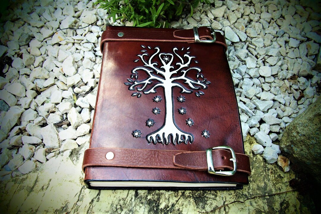 A5 Journal, Gondor Tree Journal, White Tree Journal, Gondor Journal, A5 Journal, Leather Journal ...