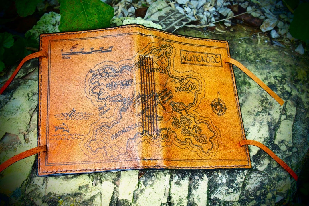 Numenore Map Journal, LOTR Leather Journal, Travel Journal, Numenore ...