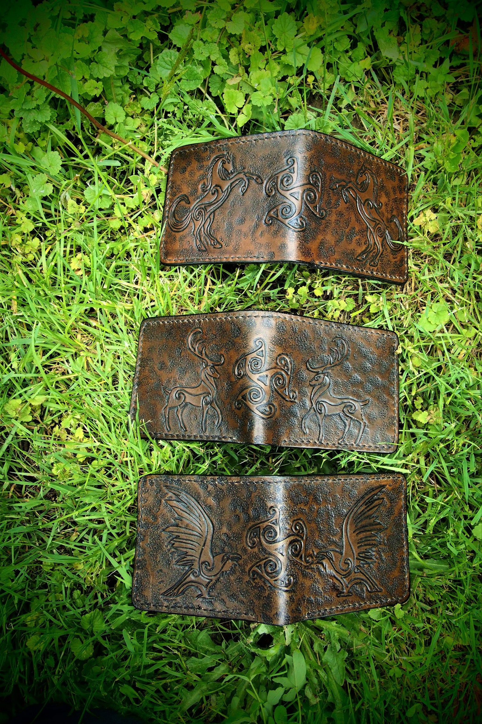 Celtic Animal Wallet Viking Wallet Celtic Wallet Pictish - Etsy