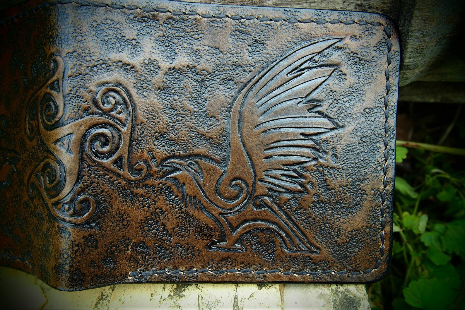 Celtic Animal Wallet Viking Wallet Celtic Wallet Pictish - Etsy