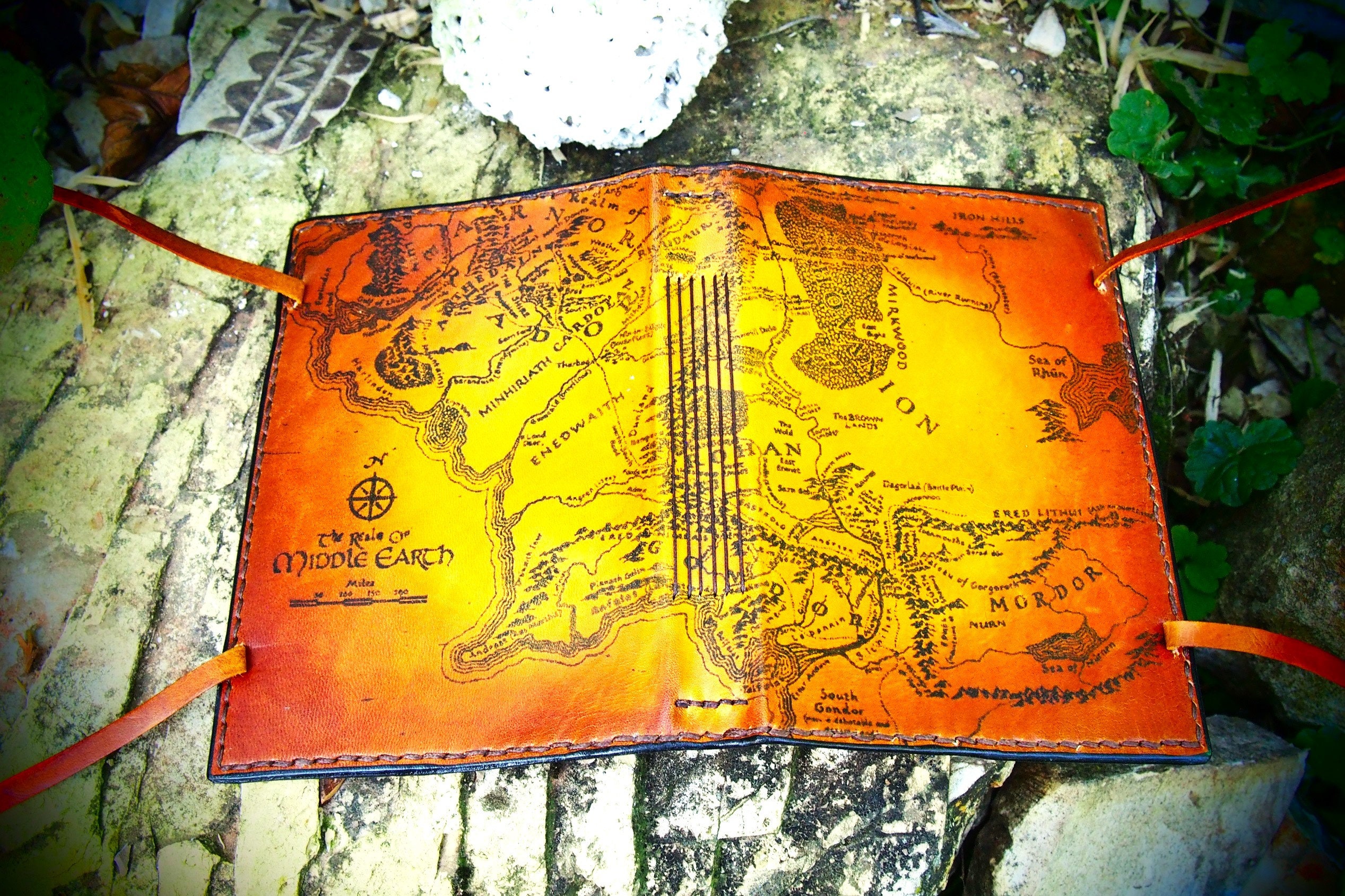 Middle Earth Map Journal, LOTR Leather Journal, Travel Journal, Middle ...
