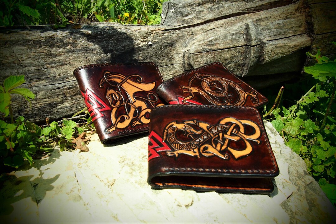 Warrior Wallet, Norse Design Wallet, Viking Wallet, Norse Wallet, Odin ...