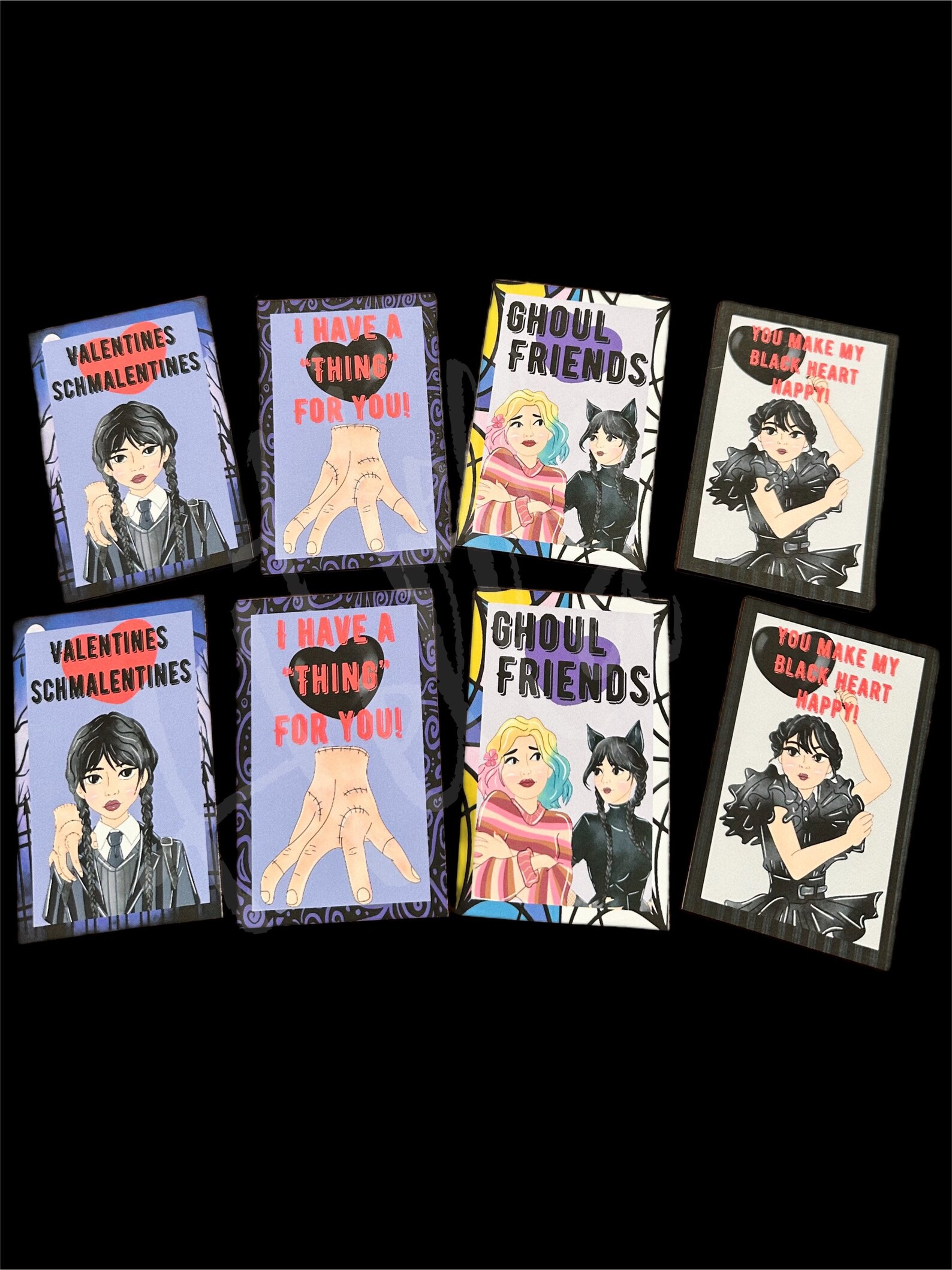 Wednesday Addams Valentine Cards| Valloween Cards |ghoul Gals Cards ...