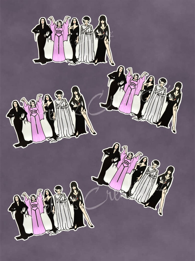 Ghoul Gang Stickers Horror Queen Stickers Ghoul Gals Sticker - Etsy
