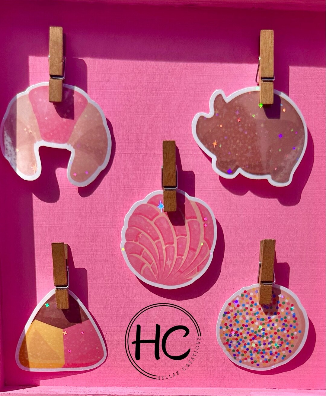 Holographic Pan Dulce Stickers Concha Stickers Mexican Bread Stickers ...