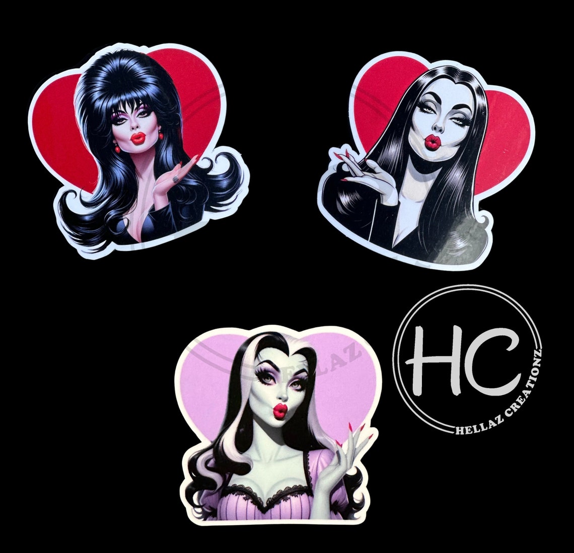 Ghoul Gal Stickers Horror Queen Stickers Goth Queens Spooky Babes - Etsy