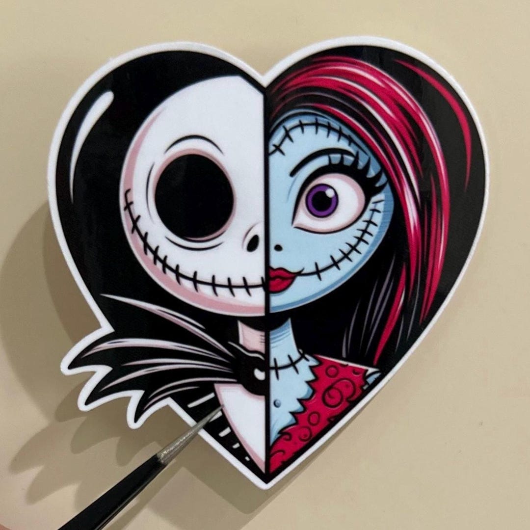 Jack and Sally Sticker NBC Sticker - Etsy