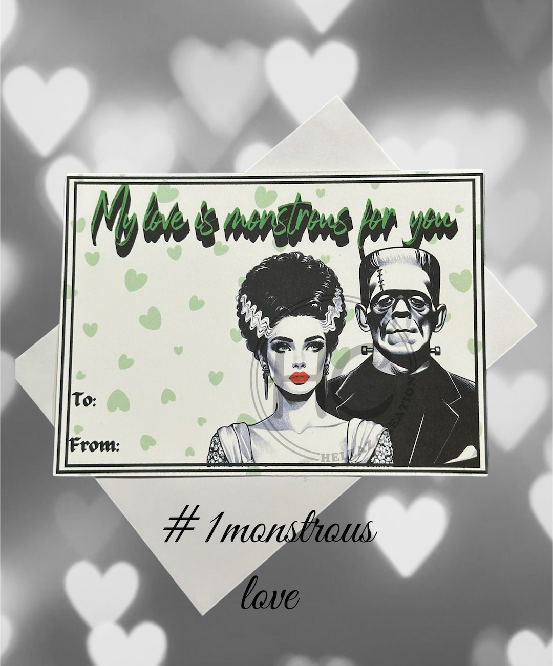 Creepy Valentine|frankenstein Valentine Cards| Valloween Cards |ghoul ...