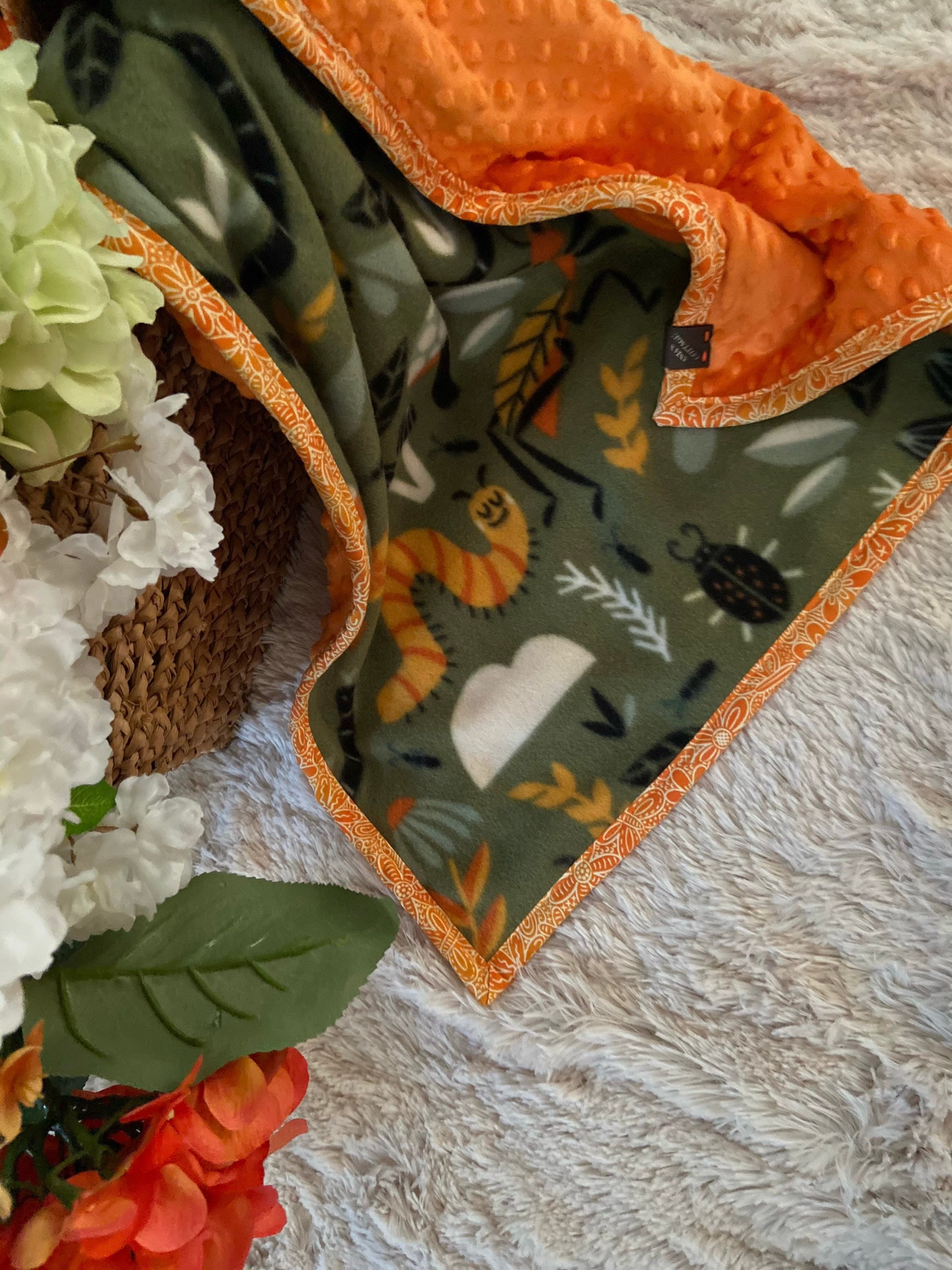 Happy Bug Kingdom Reversible Baby Blanket, Baby Blanket With Insects ...