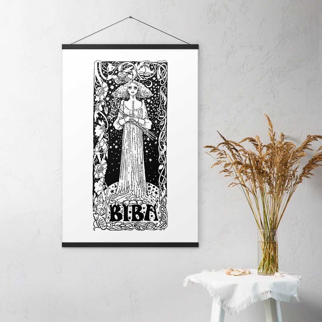 Framed Biba Print // Art Nouveau // 60s 70s Psychedelic Art - Etsy