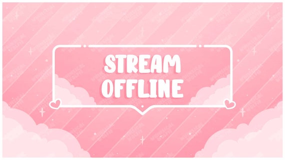 4 Twitch Overlay Screens Pink Sparkly Cloud Design - Etsy