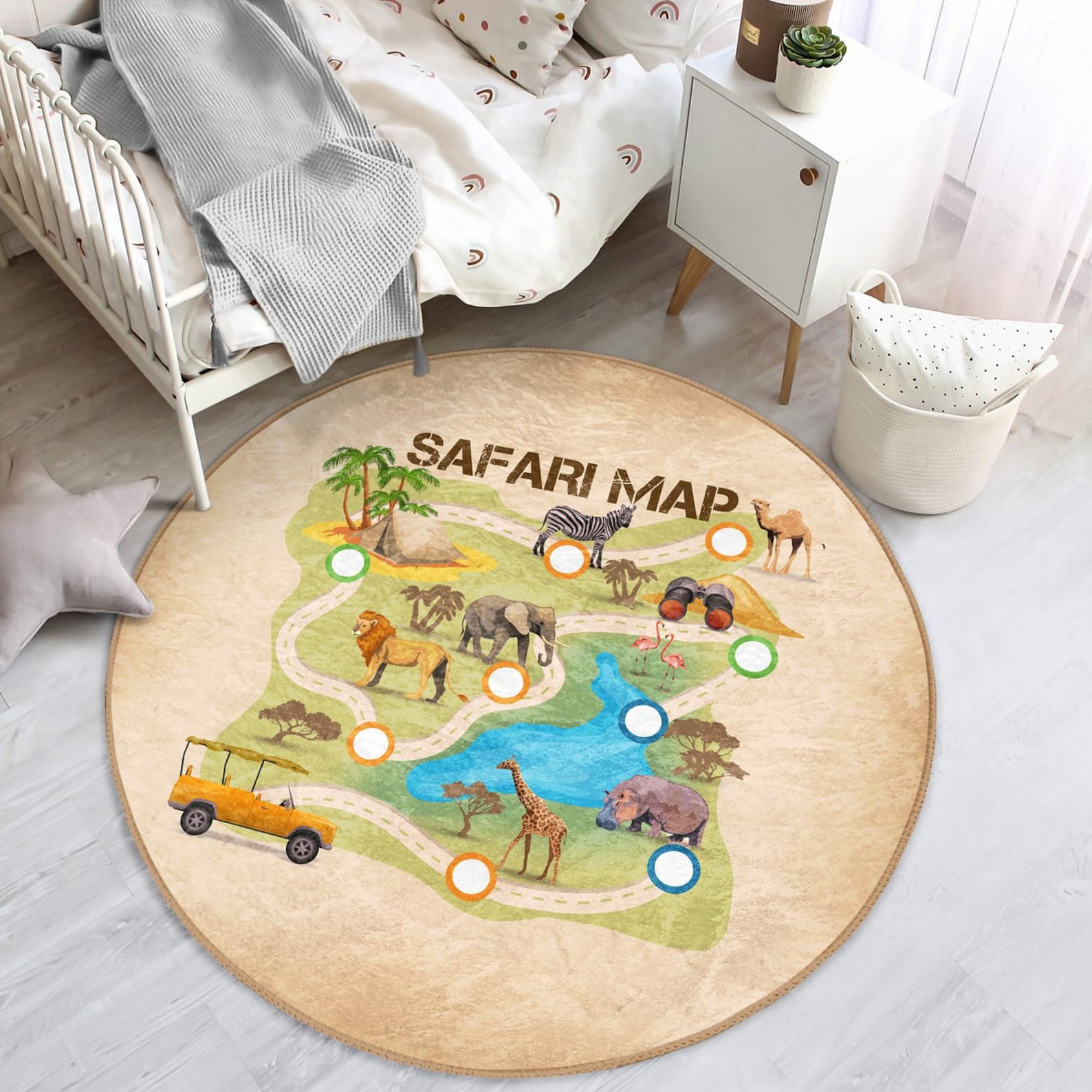 Animal Map Forest Jungle Safari Tropical Play Mat for Kids - Etsy UK