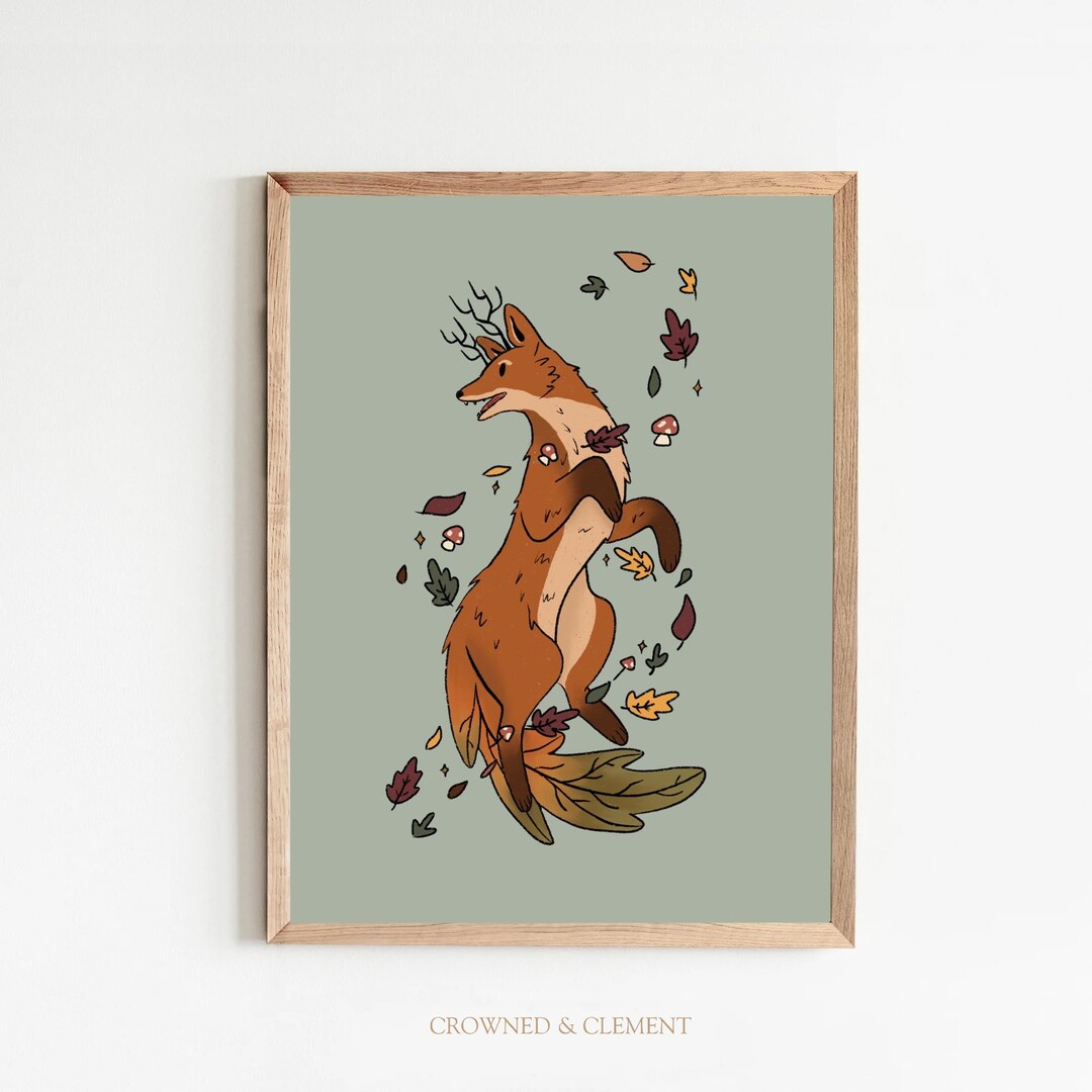 The Forest King Mythical Leaf Tailed Fox PDF Download - Etsy