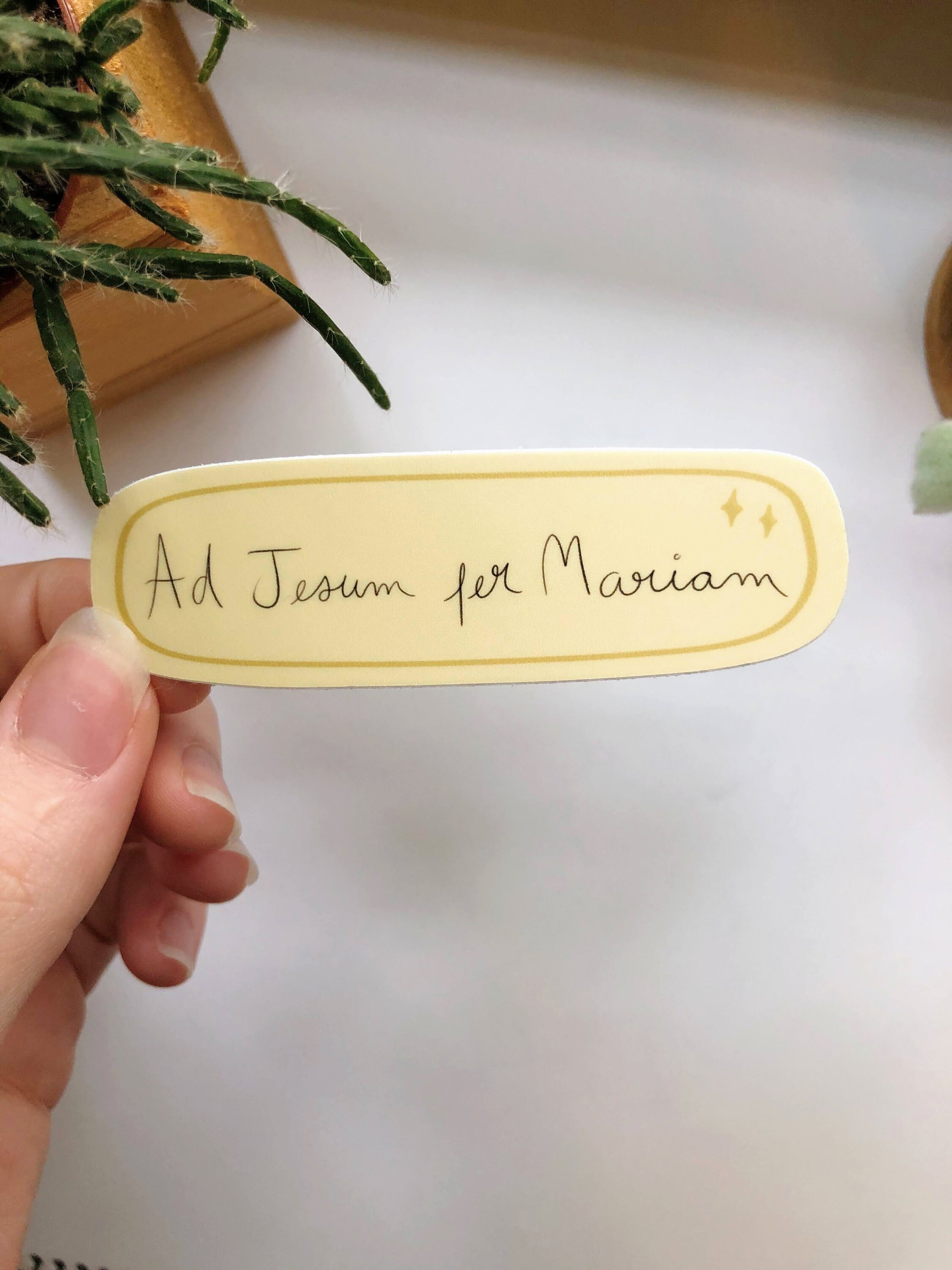 Ad Jesum per Mariam Waterproof Vinyl Sticker - Etsy