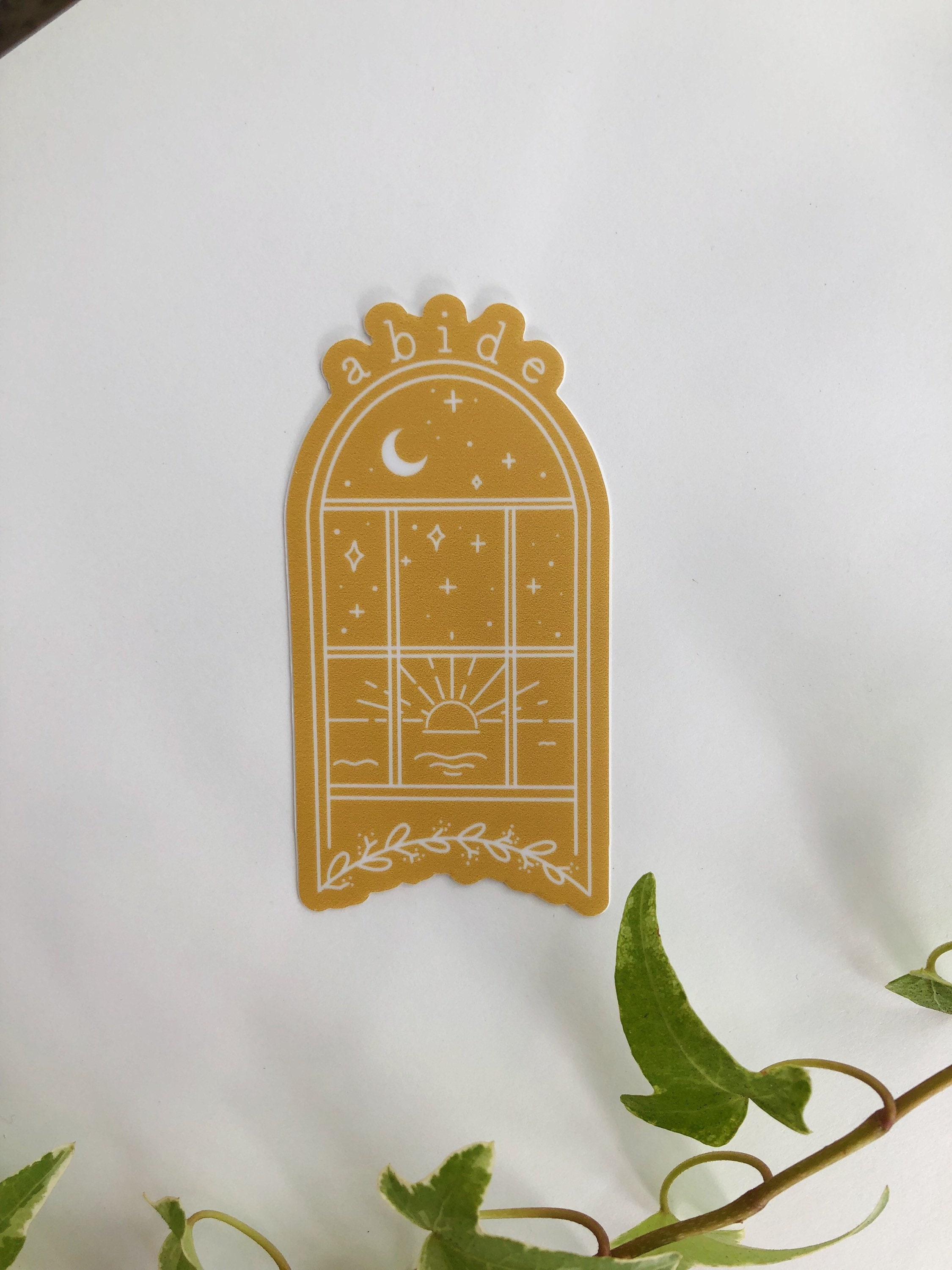 Abide// Waterproof Vinyl Sticker - Etsy