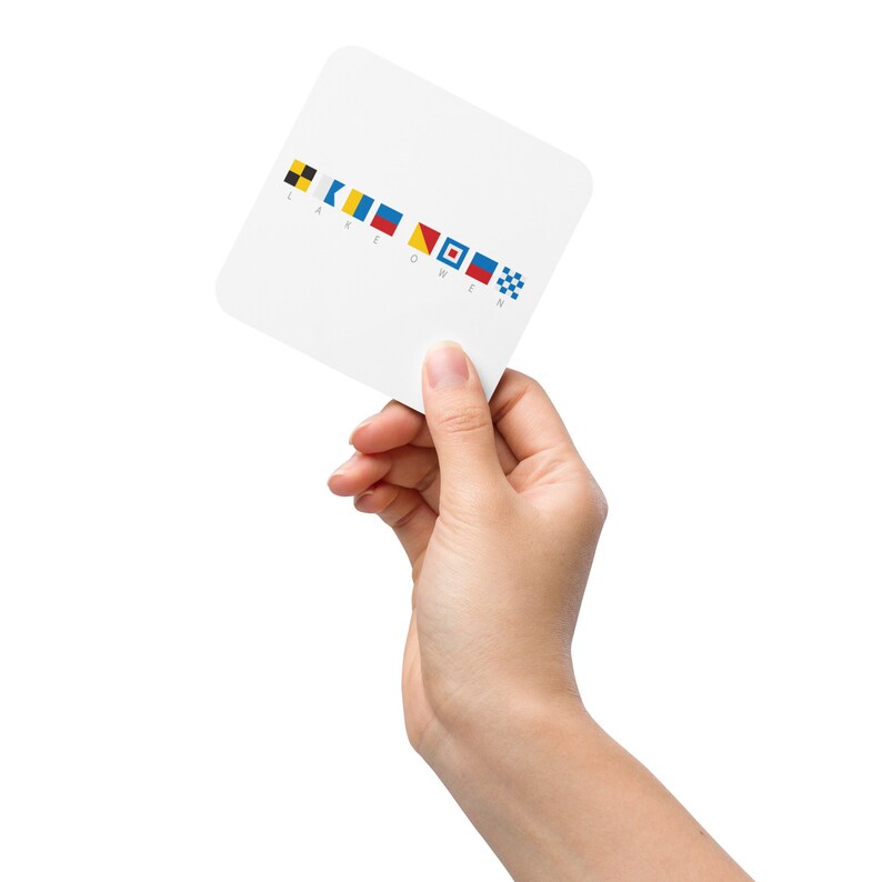 PERSONALISED Cork-back Nautical Flag Coaster - Etsy