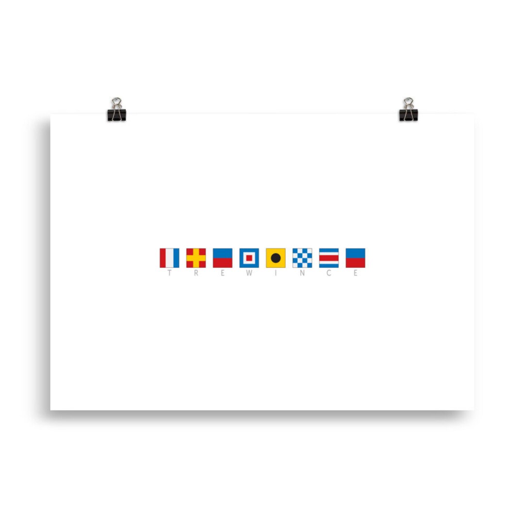 Custom PERSONALIZED Nautical Flag Print Sailing Boating Yacht Life - Etsy