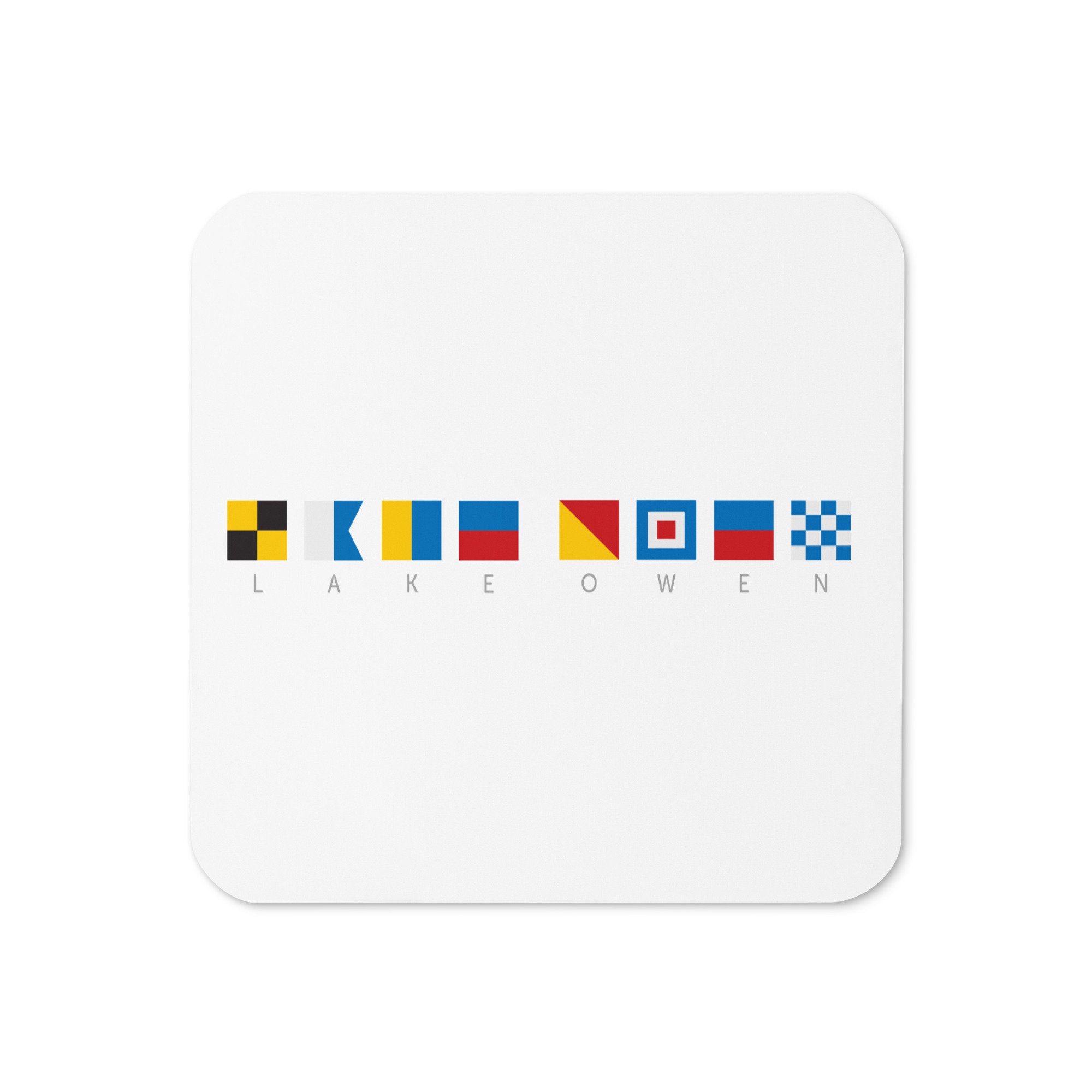 PERSONALISED Cork-back Nautical Flag Coaster - Etsy