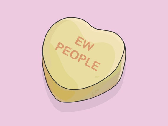Ew People Valentine's Day Sweethearts Printable Artwork Conversation ...