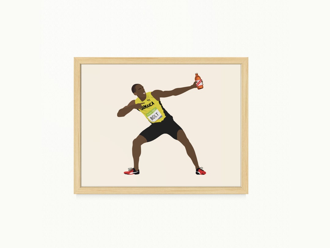 Usain Bolt Drinking a Jamaican Red Stripe Beer Printable - Etsy UK