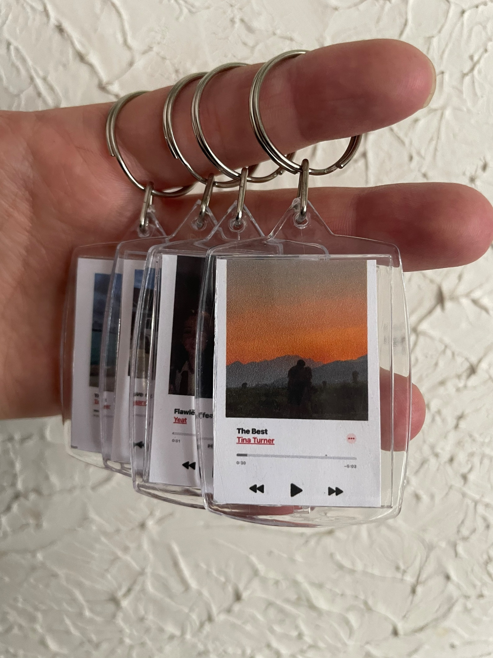 Custom Photo Keychain Personalized Song Acrylic Keychain Valentines Day ...