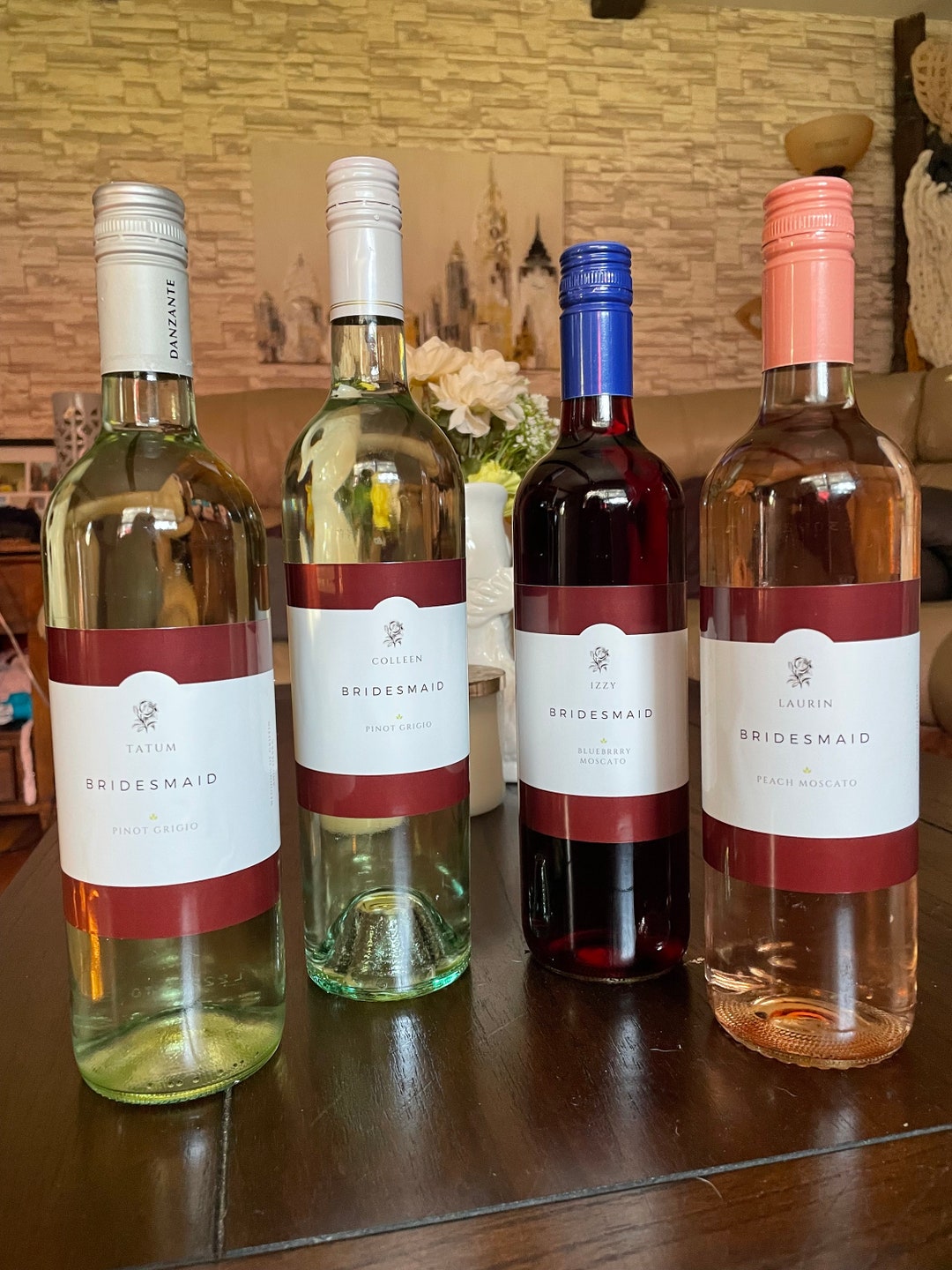 Wine Bottle Labels, Bridesmaid, Maid of Honor - Etsy