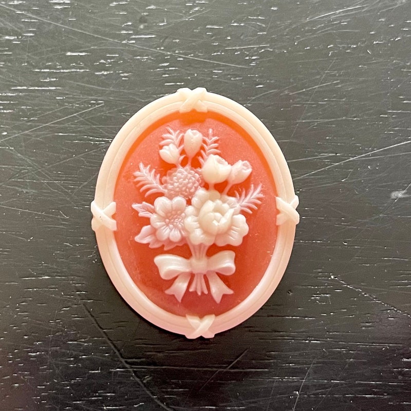 Flower Cameo Brooch - Etsy
