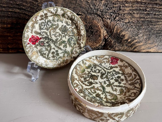 Vintage Coaster Set of Six Coasters Floral Coaster Set | Etsy