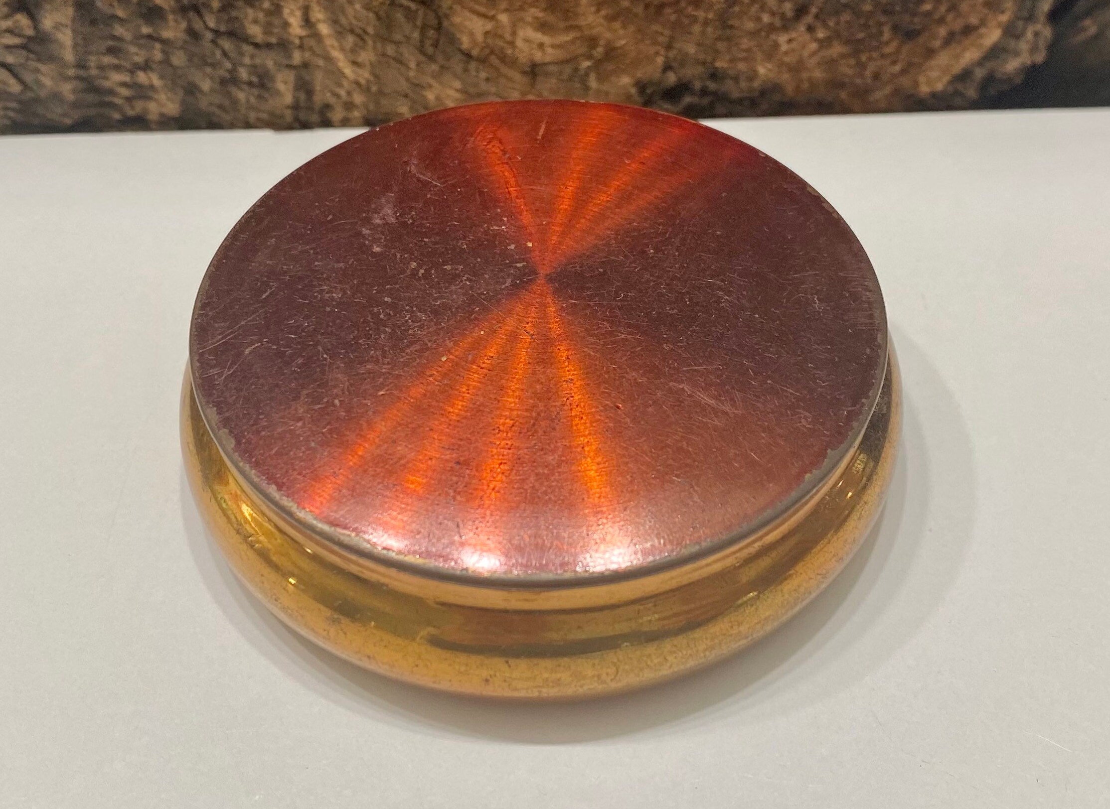 Vintage Compact Gold and Red Compact Gold Tone Metal - Etsy