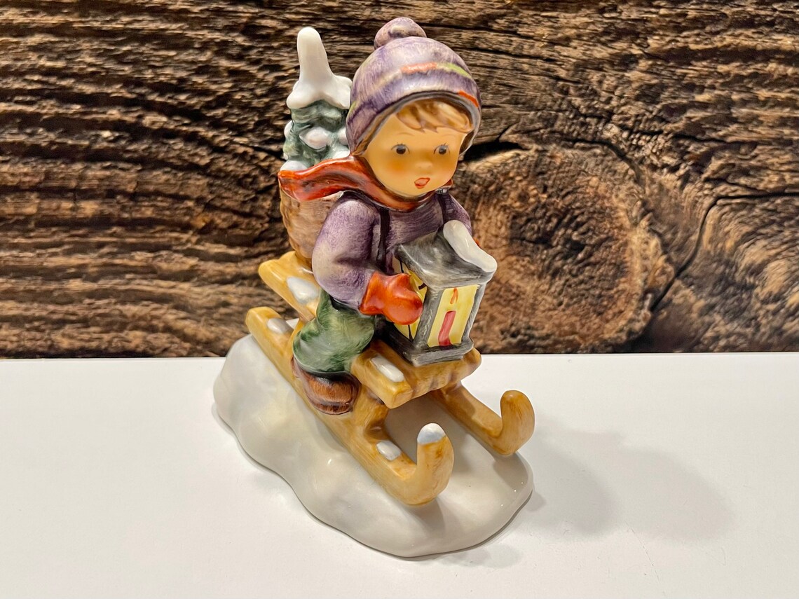 Vintage 1981 'Riding into Christmas' Hummel Figurine | Etsy