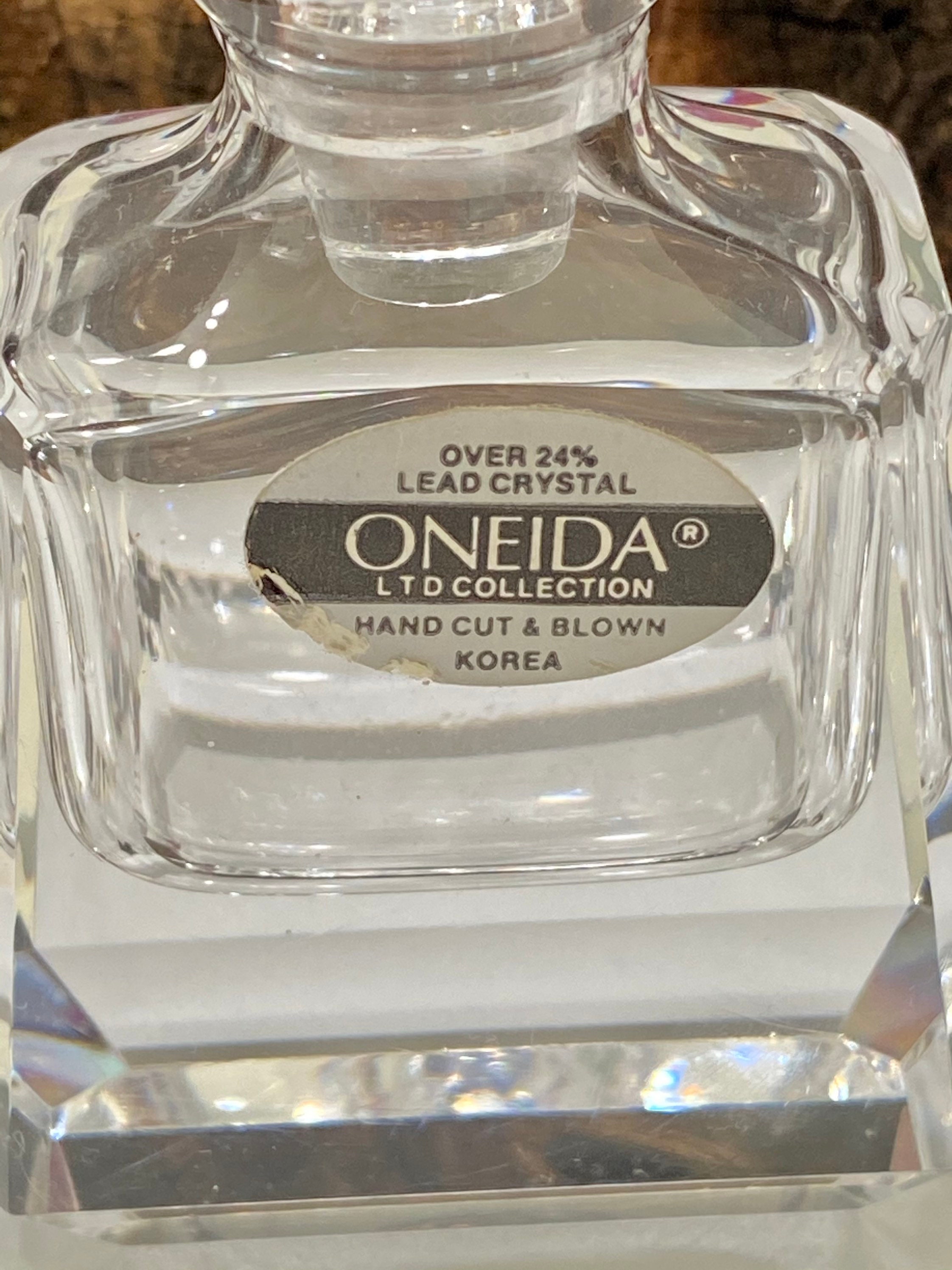 Vintage Glass Perfume Bottle Oneida Glass Perfume Clear | Etsy