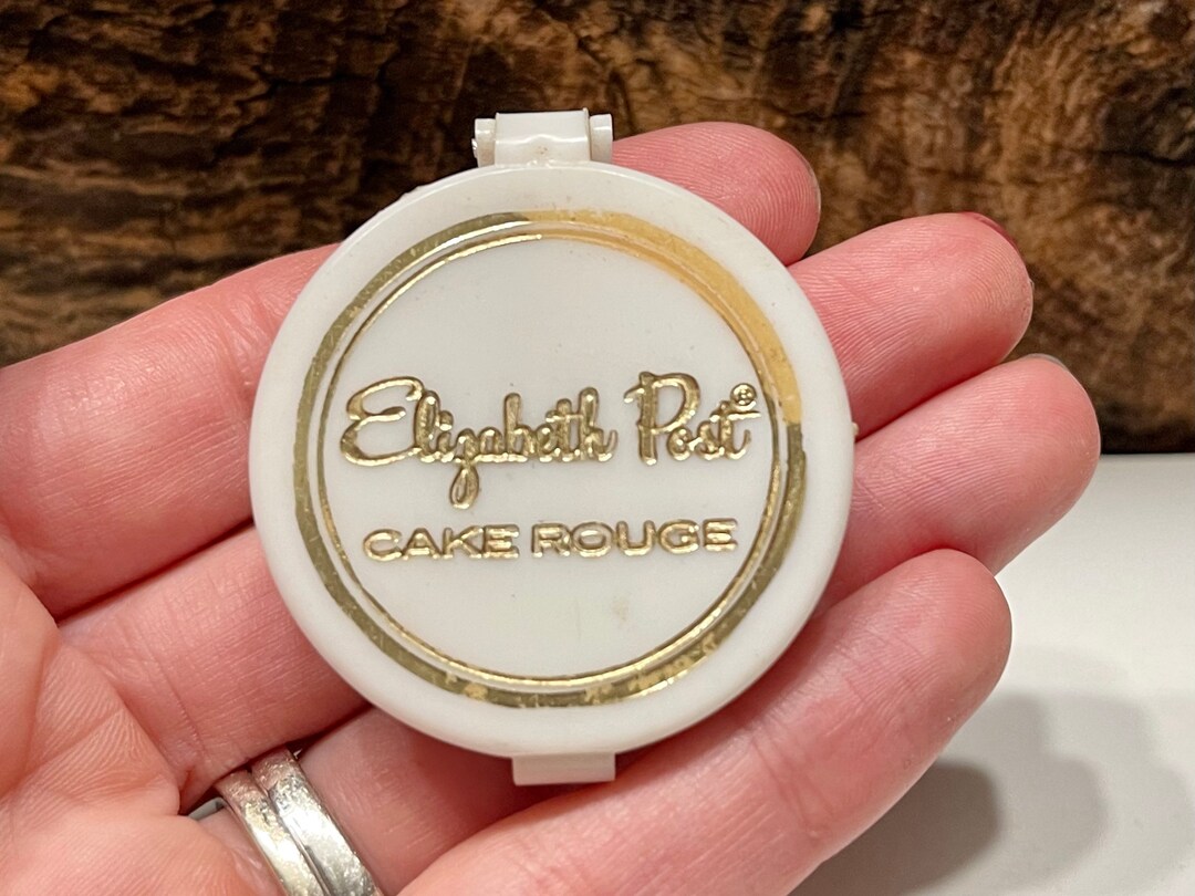 Vintage Elizabeth Post Compact, Cake Rouge Compact, Coral Rouge ...