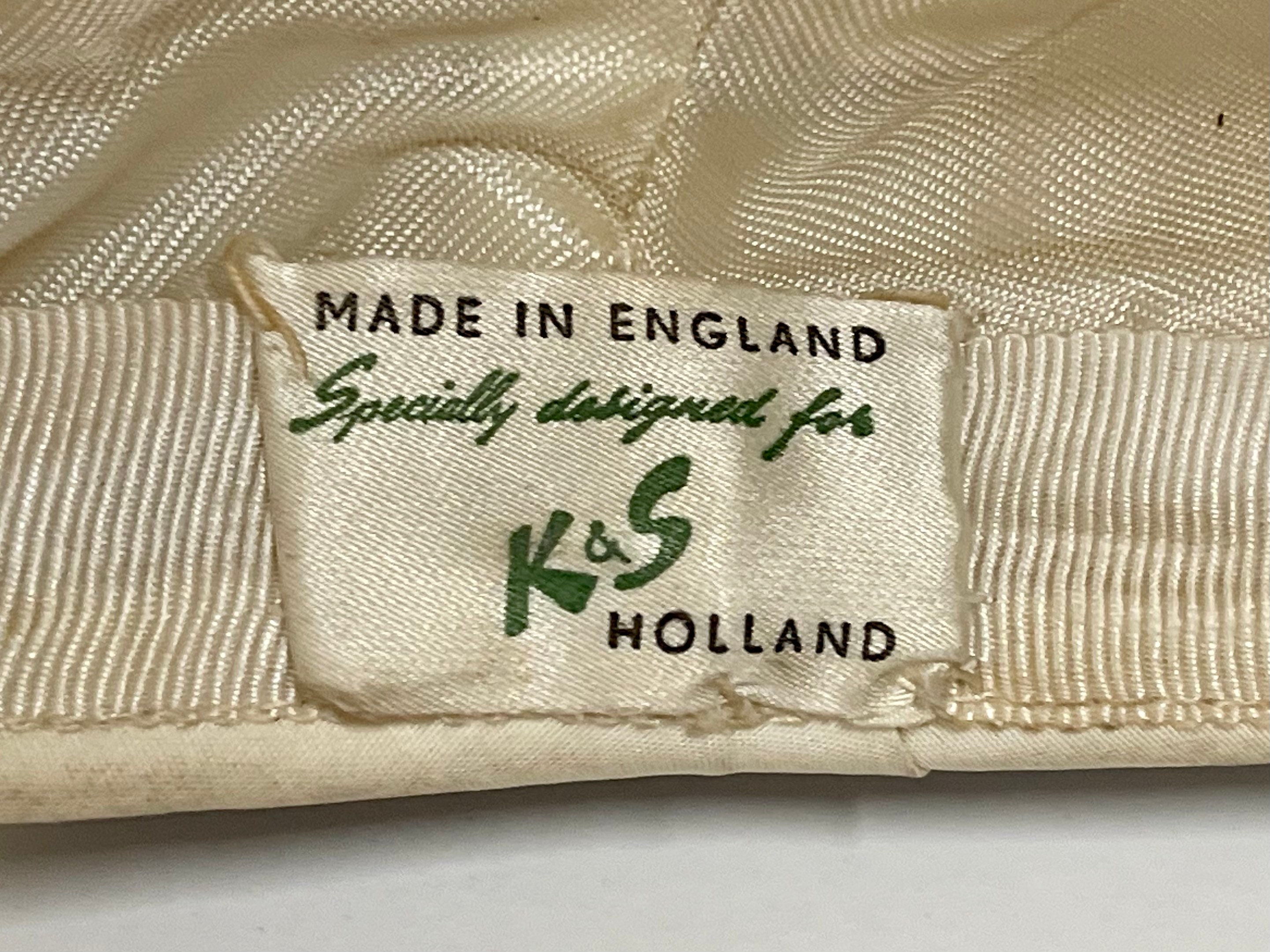 Vintage K&S Holland Satin Hat, Made Especially for KS, Made in England ...