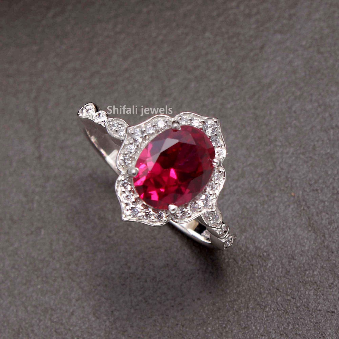 Ruby Ring lab Ruby for Women .ring Jewelry From India/ Ruby - Etsy
