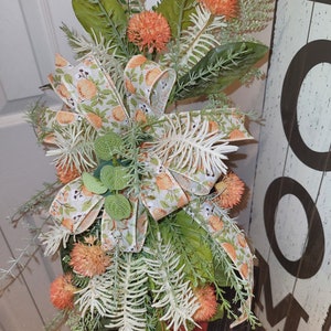 Summer Peach Lantern Swag, Peach Allium Lantern Topper, Lantern ...