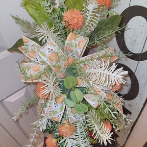 Summer Peach Lantern Swag, Peach Allium Lantern Topper, Lantern ...