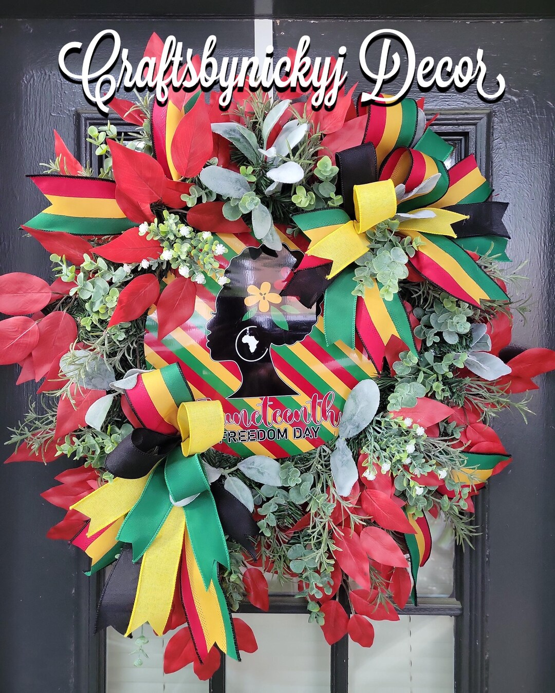 Juneteenth, Black History, Patriotic Wreath, Summer Decor - Etsy