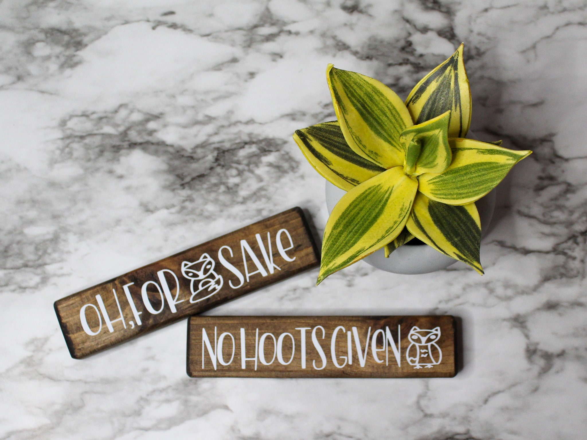 Oh for Fox Sake Sign Small Wooden Block Sign Tiered Tray | Etsy