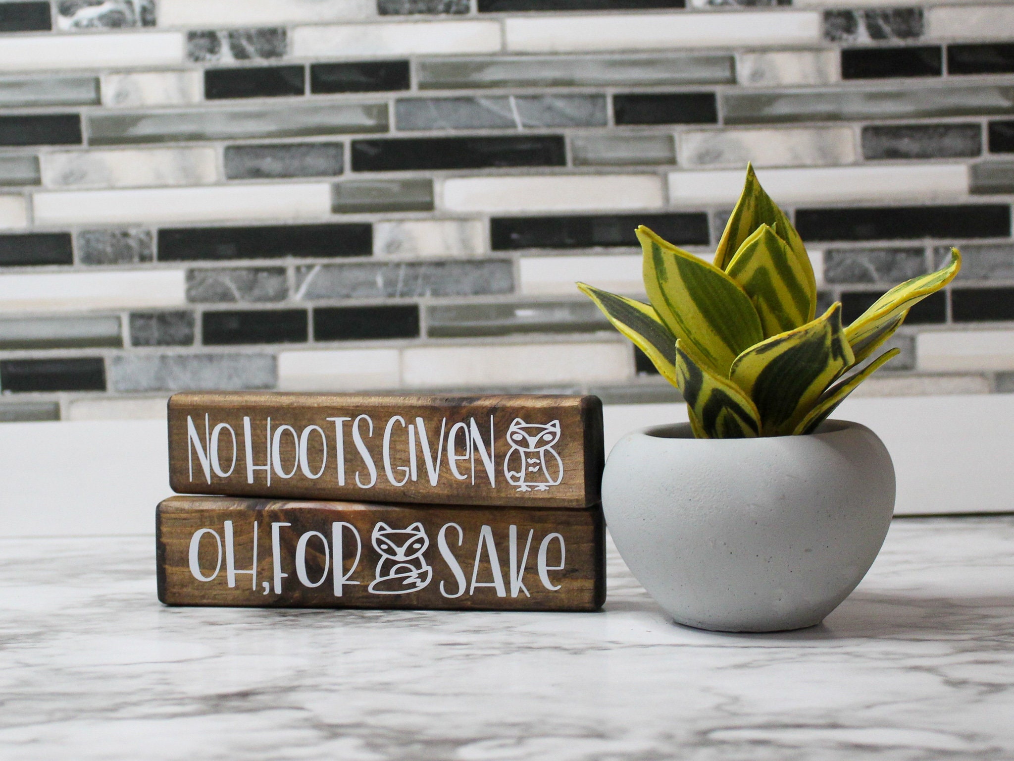 Oh for Fox Sake Sign Small Wooden Block Sign Tiered Tray | Etsy