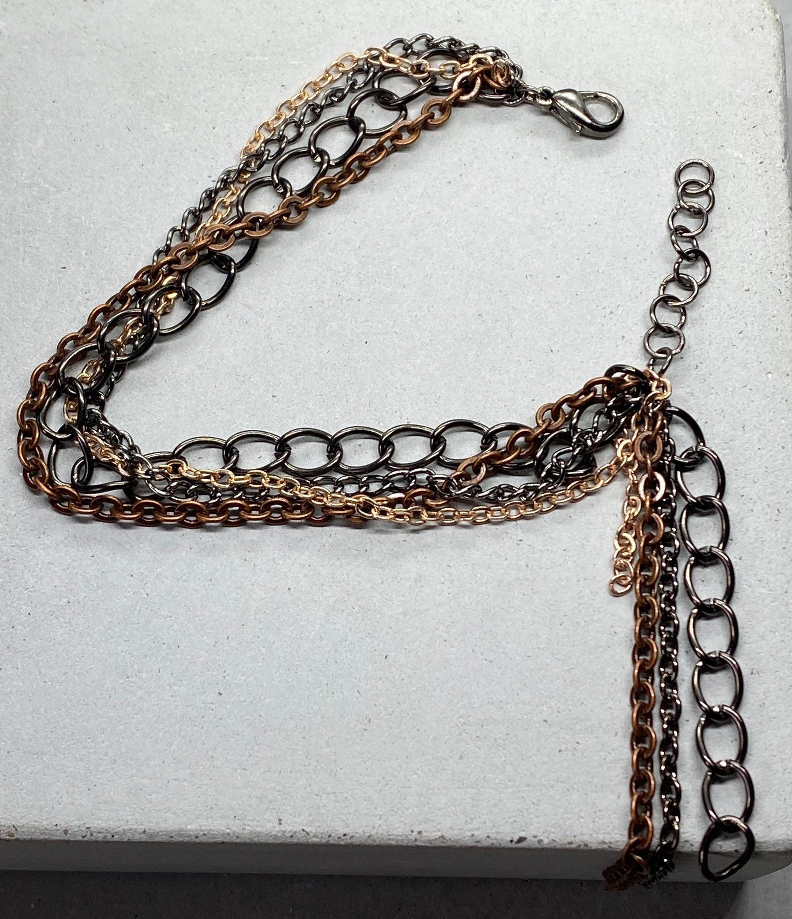 Handmade Assorted Chains Bracelet With Chain Tassels. - Etsy