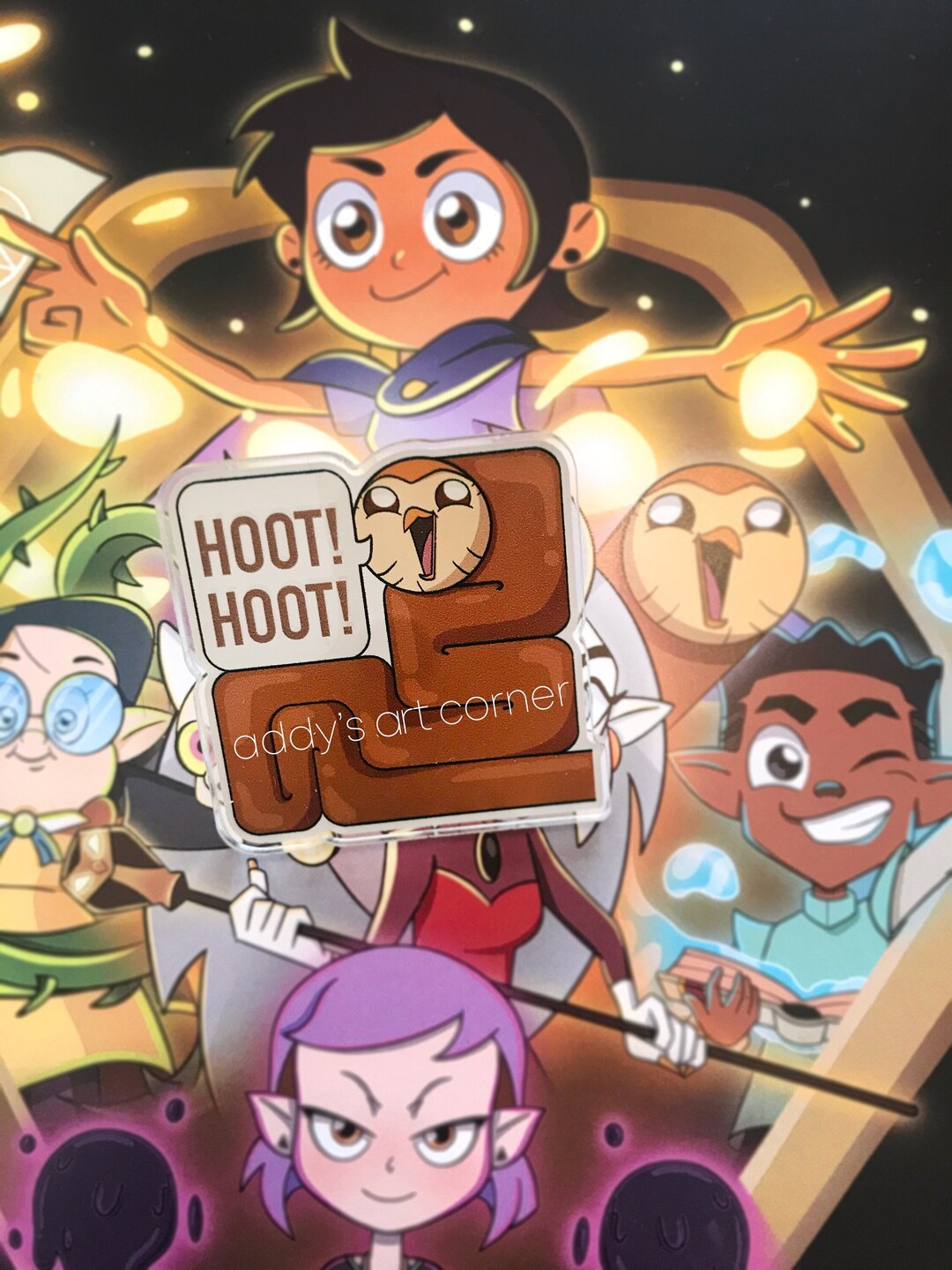 Hooty Acrylic Pin From the Owl House/ Backpack Accessory - Etsy