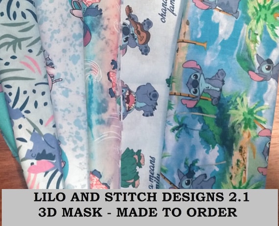 Lilo and Stitch All Sizes 100% Cotton 3 Layer Handmade - Etsy