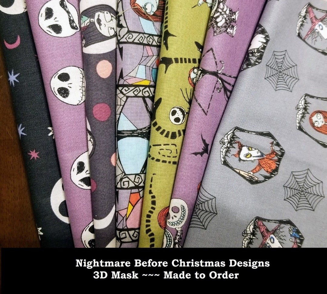 Nightmare Before Christmas Designs All Sizes 100% Cotton 3 Layer ...