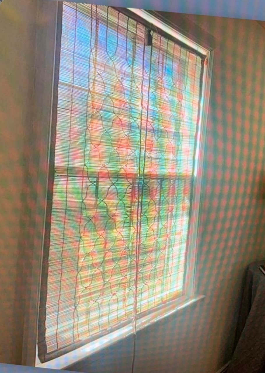 Cross Thread Design Chick Blind Shade Window Curtain GILAS PATTERN or ...