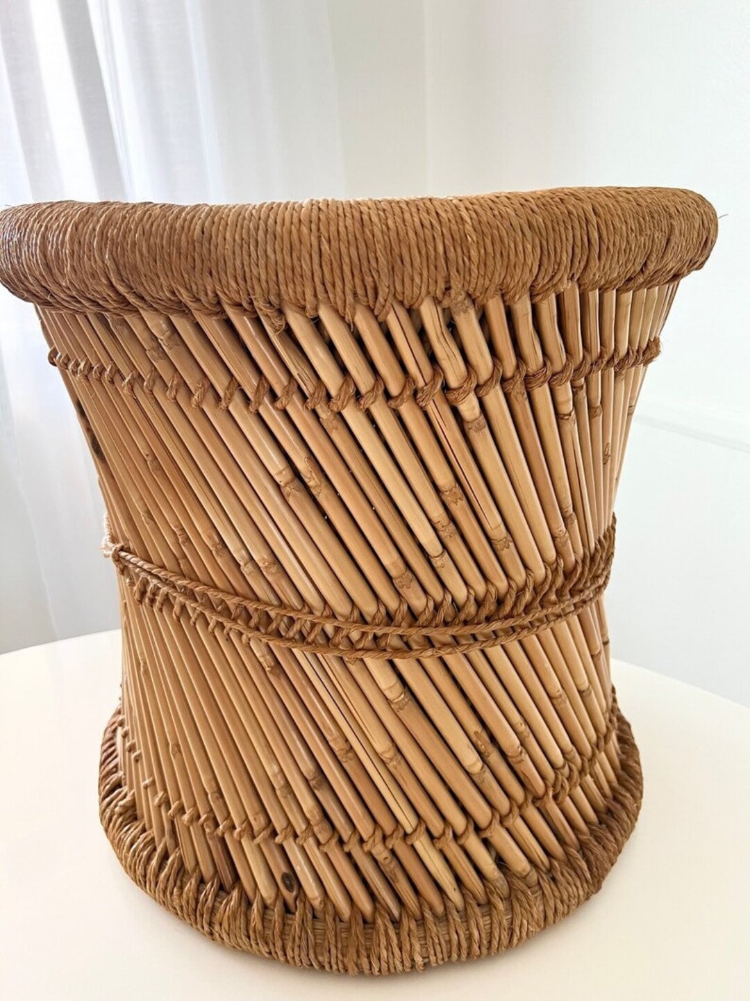 Indian Handmade Wood Pouffe, Stool Footstool, Eco-friendly Muddha, 100% ...