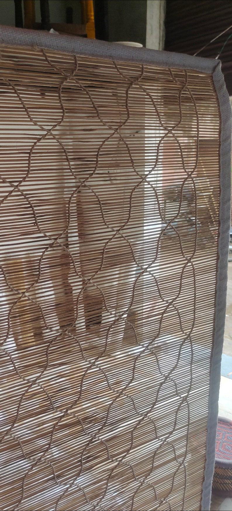 Cross Thread Design Chick Blind Shade Window Curtain (GILAS PATTERN or ...