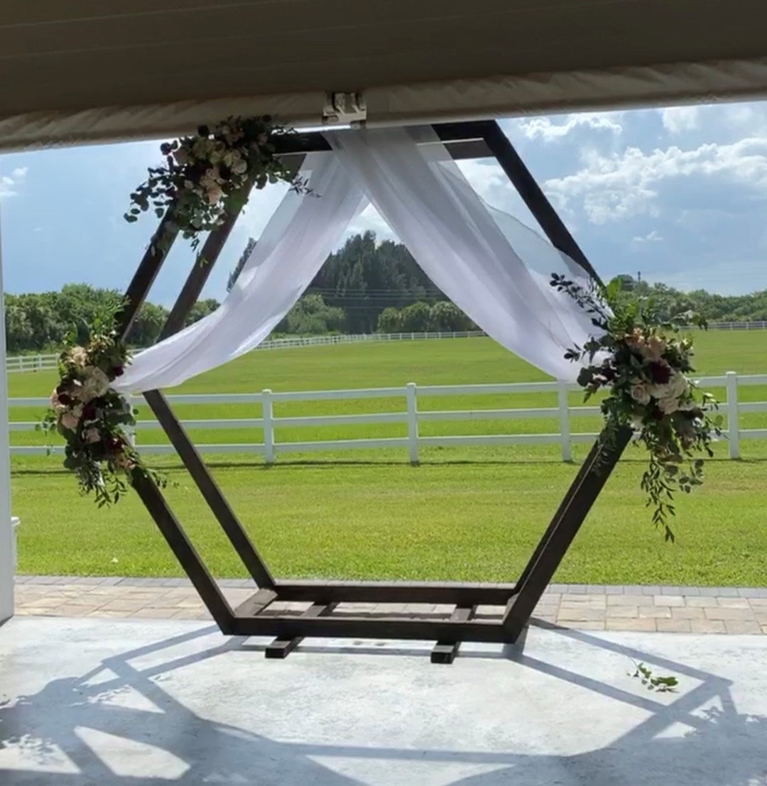 8 Foot Wedding Arch - Double Hexagon - Etsy