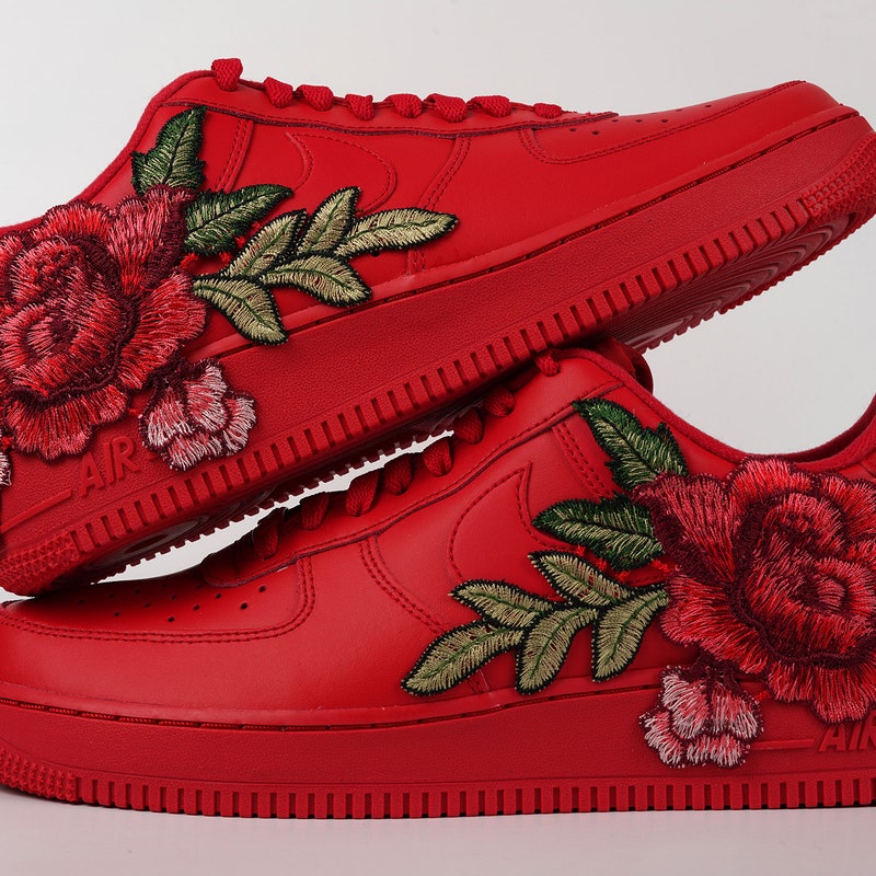 Nike Air Force 1 Customs Red - Etsy